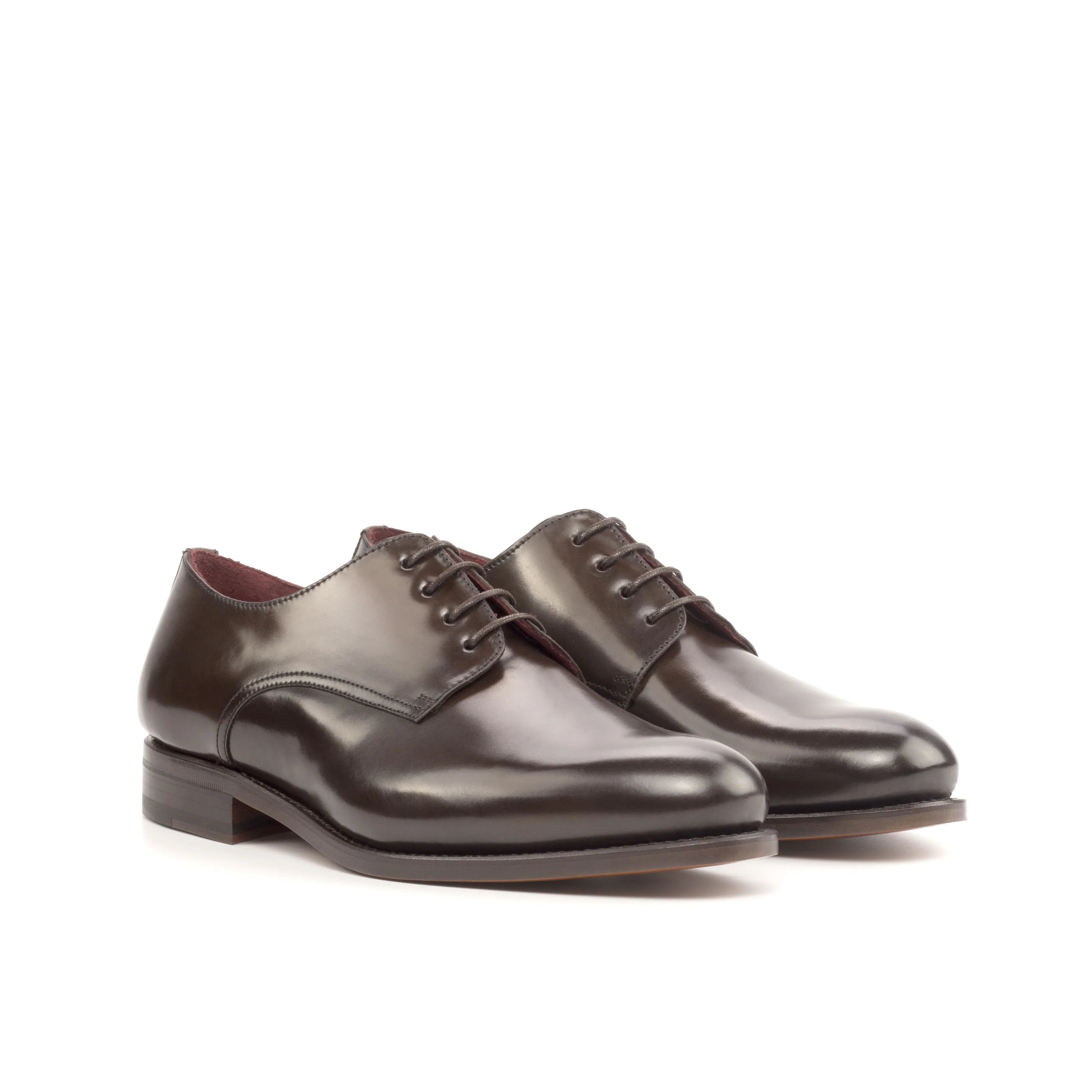 Dark Brown Shell Cordovan Derby - Goodyear Welted Soles – ADORSI